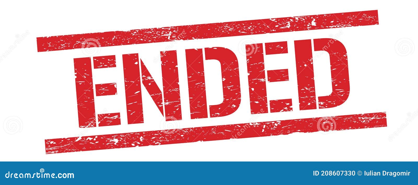 ENDED Text On Black Red Sticker Stamp Royalty-Free Stock Image ...