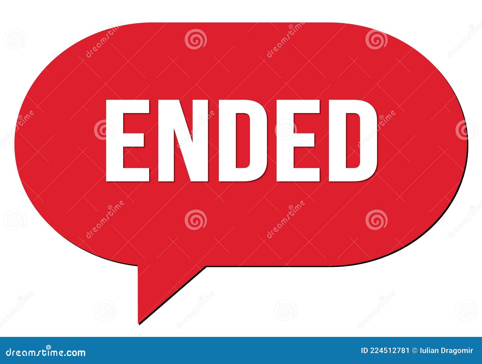 ENDED Text On Black Red Sticker Stamp Royalty-Free Stock Image ...