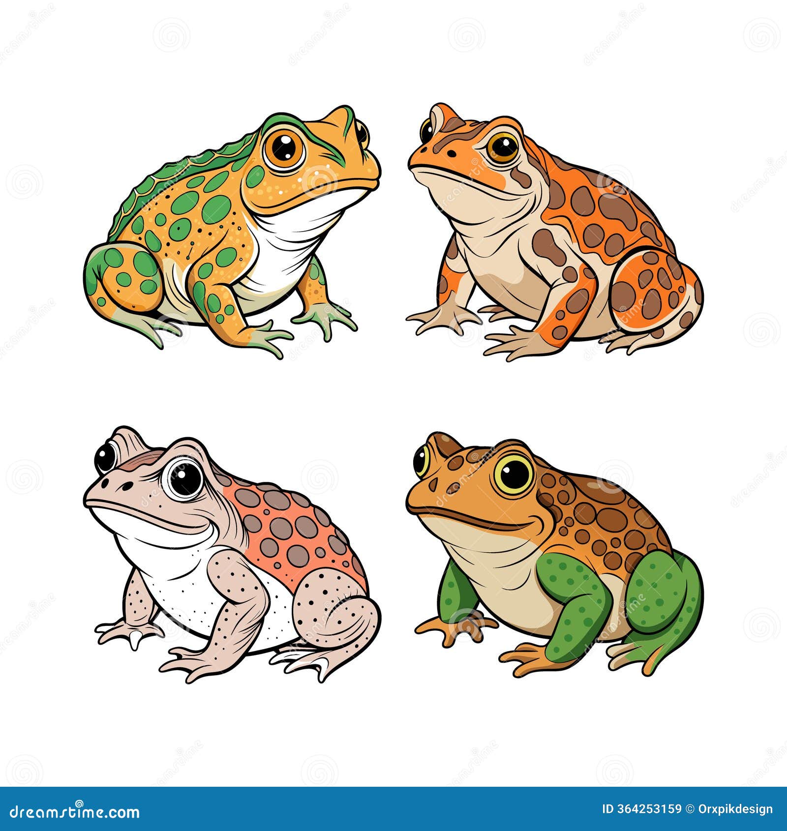 Endemic Toad Coloring Page For Kids Royalty-Free Stock Photography ...