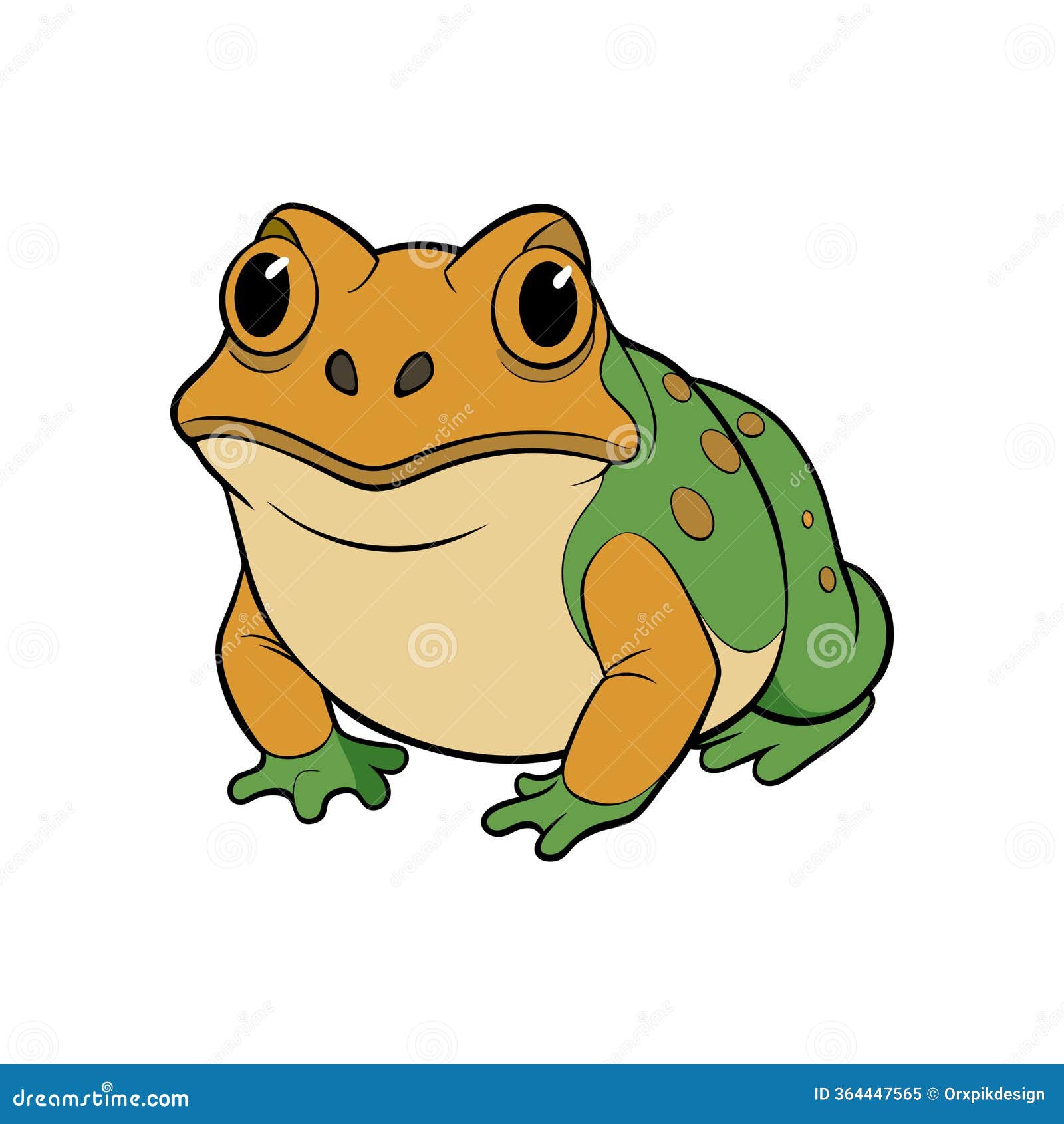 Endemic Toad Coloring Page For Kids Cartoon Vector | CartoonDealer.com ...
