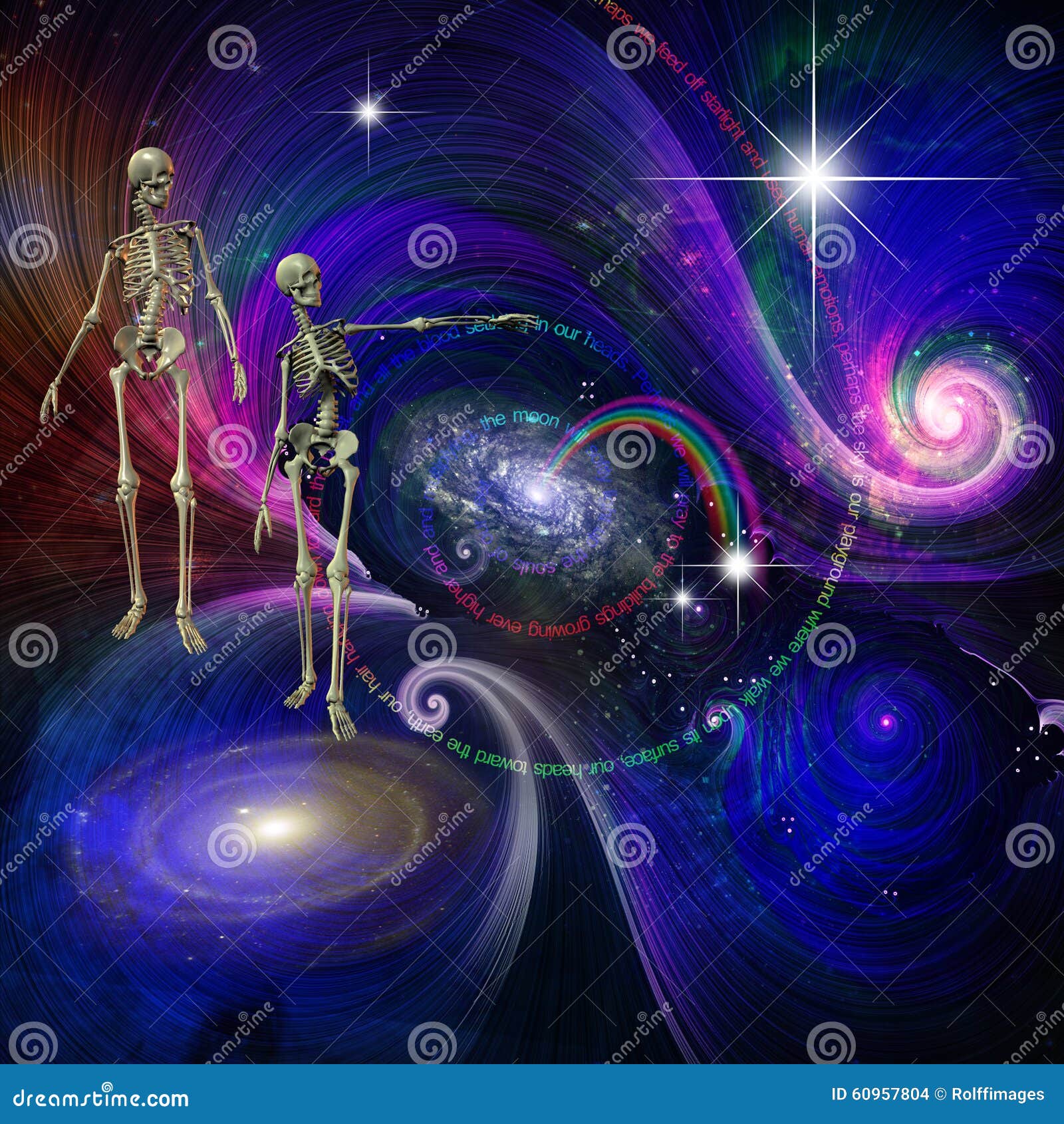 Skeletal Figures In Cosmos Royalty-Free Stock Photo | CartoonDealer.com ...