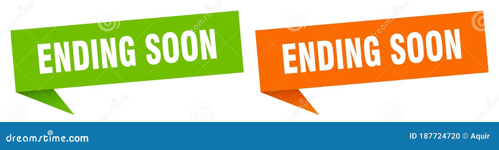 Ending Soon Banner. Ending Soon Speech Bubble Label Set Stock Vector ...