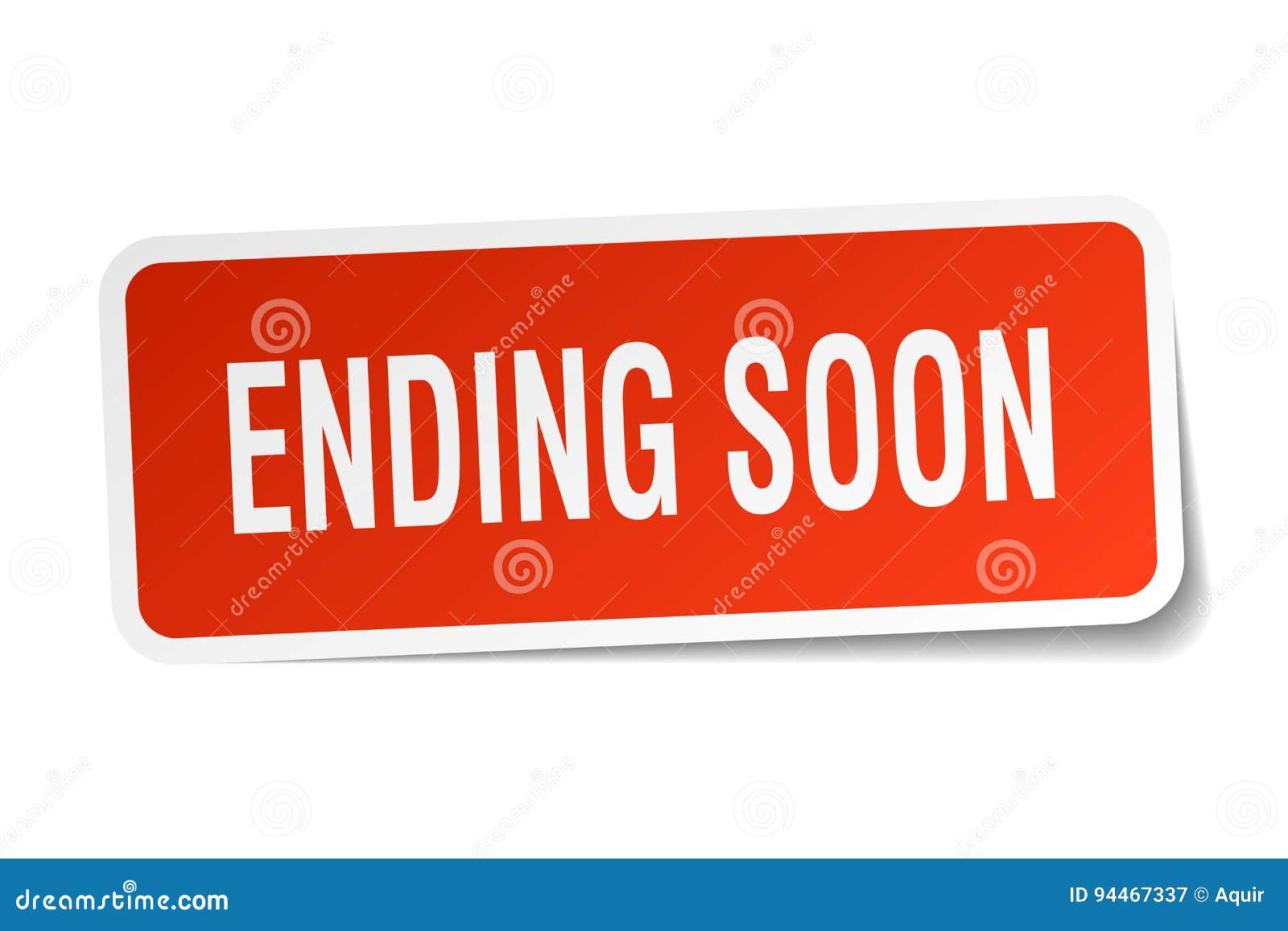 Ending soon square sticker stock vector. Illustration of three - 94467337
