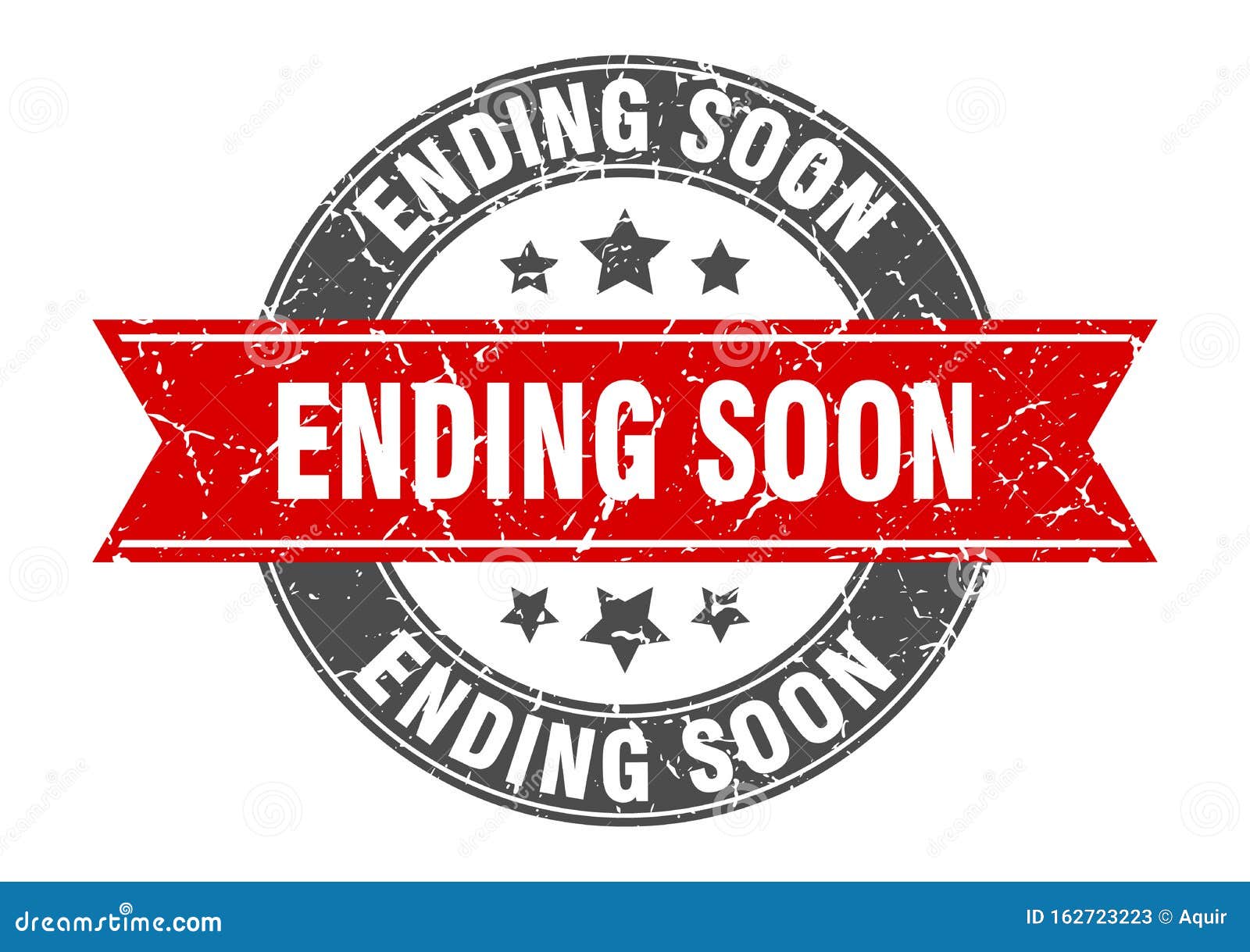 Ending soon stamp stock vector. Illustration of white - 162723223