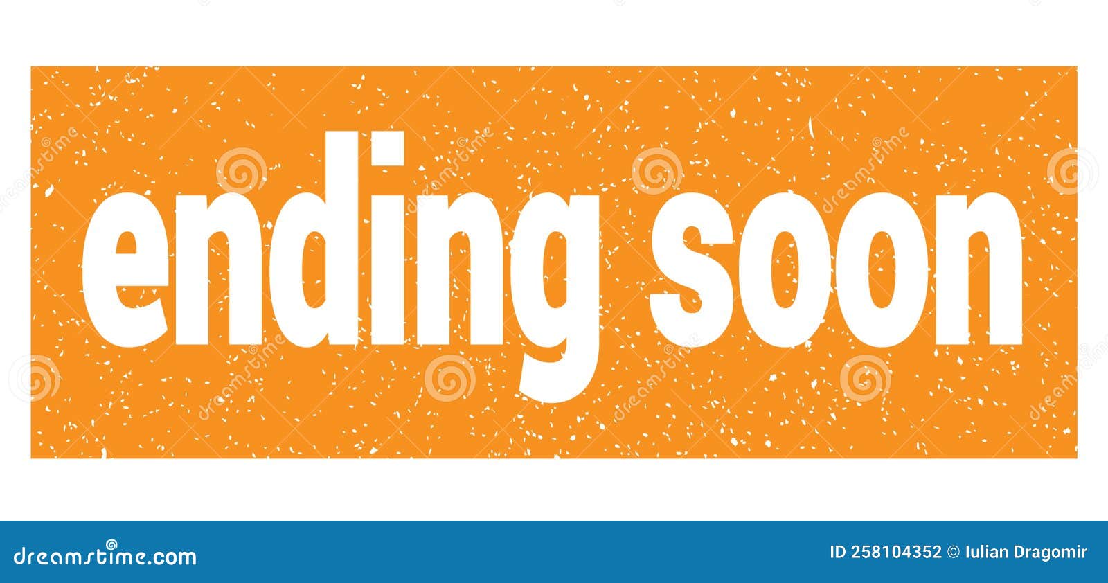Ending Soon Text Written on Orange Stamp Sign Stock Illustration ...