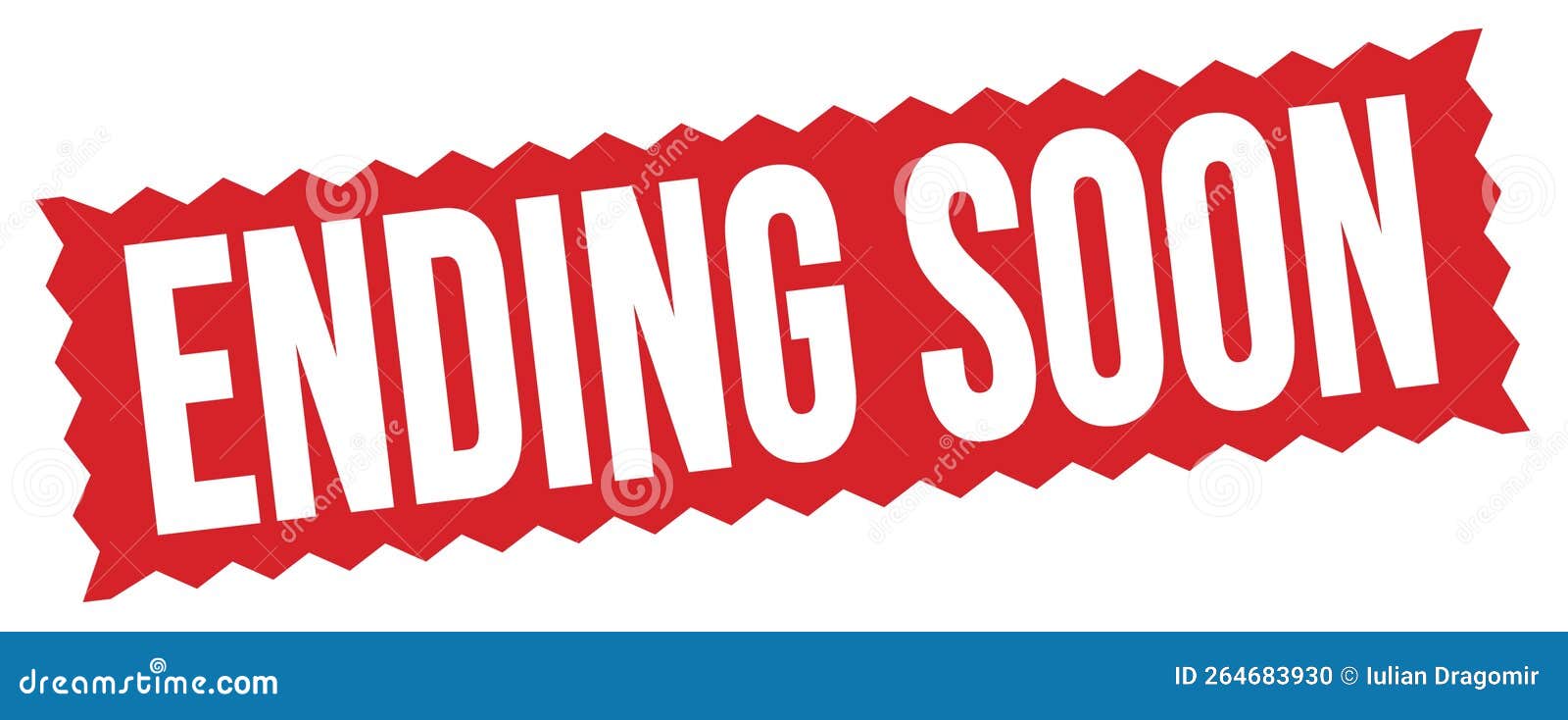 ENDING SOON Text Written on Red Stamp Sign Stock Illustration ...