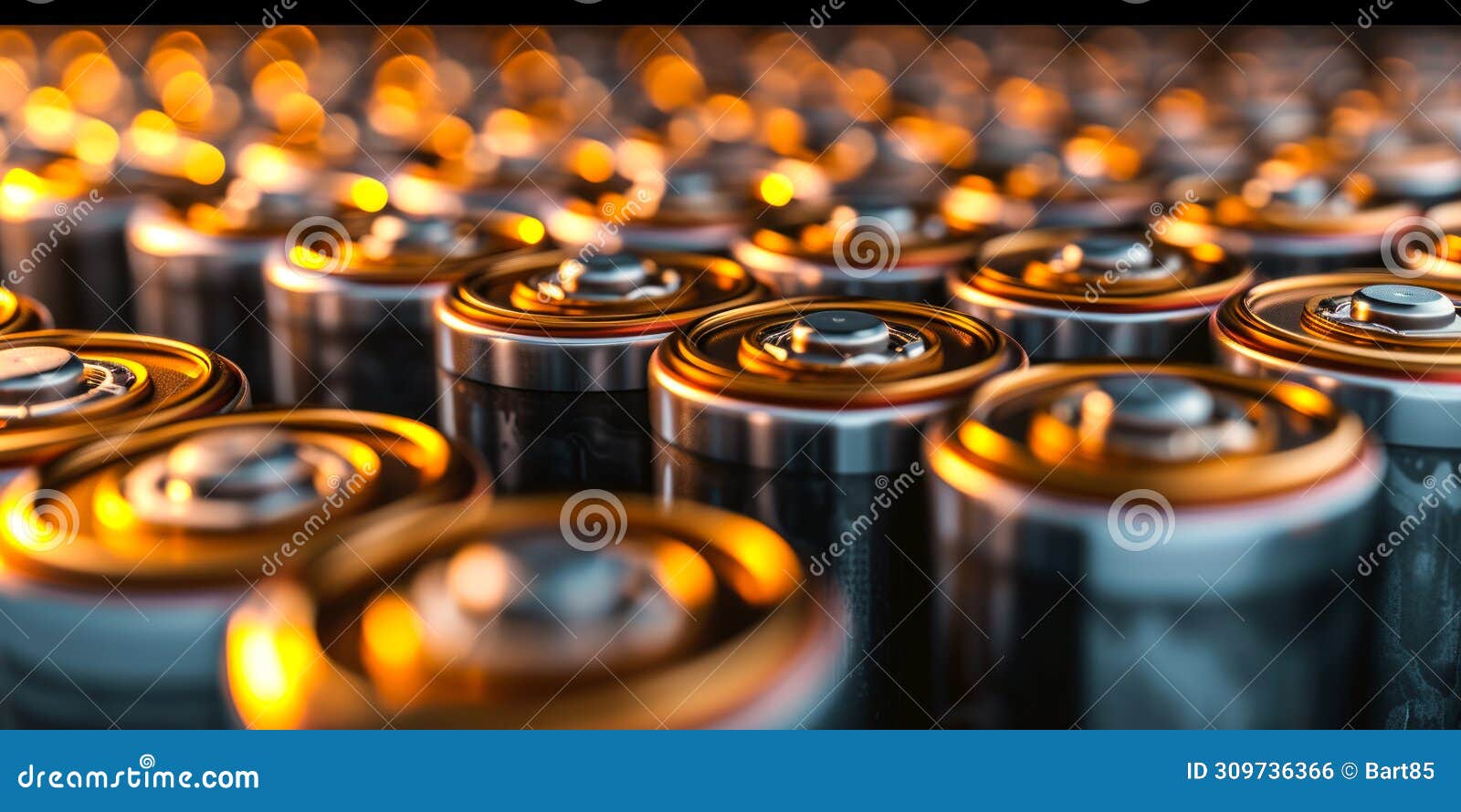 Endless Array of Batteries Showcasing Power Supply and Energy Storage ...