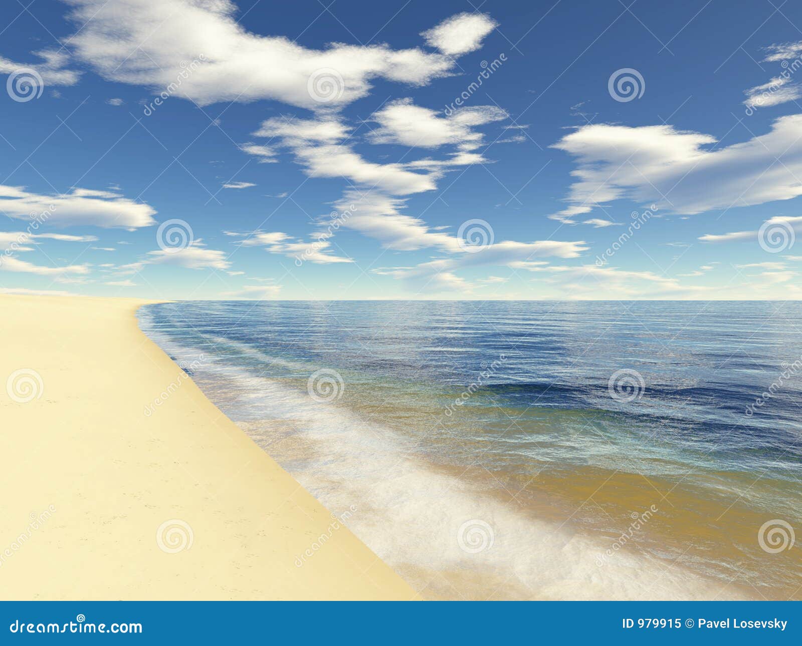 Endless beach 2 stock illustration. Illustration of relax - 979915
