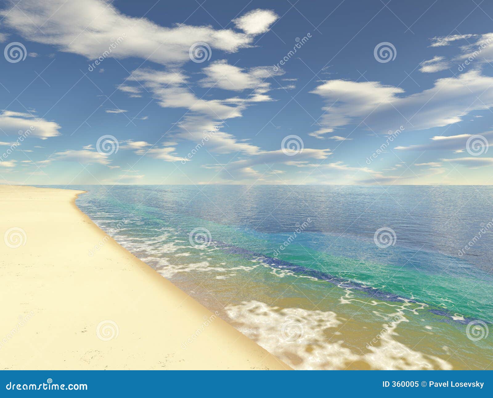 Endless beach stock illustration. Illustration of summer - 360005