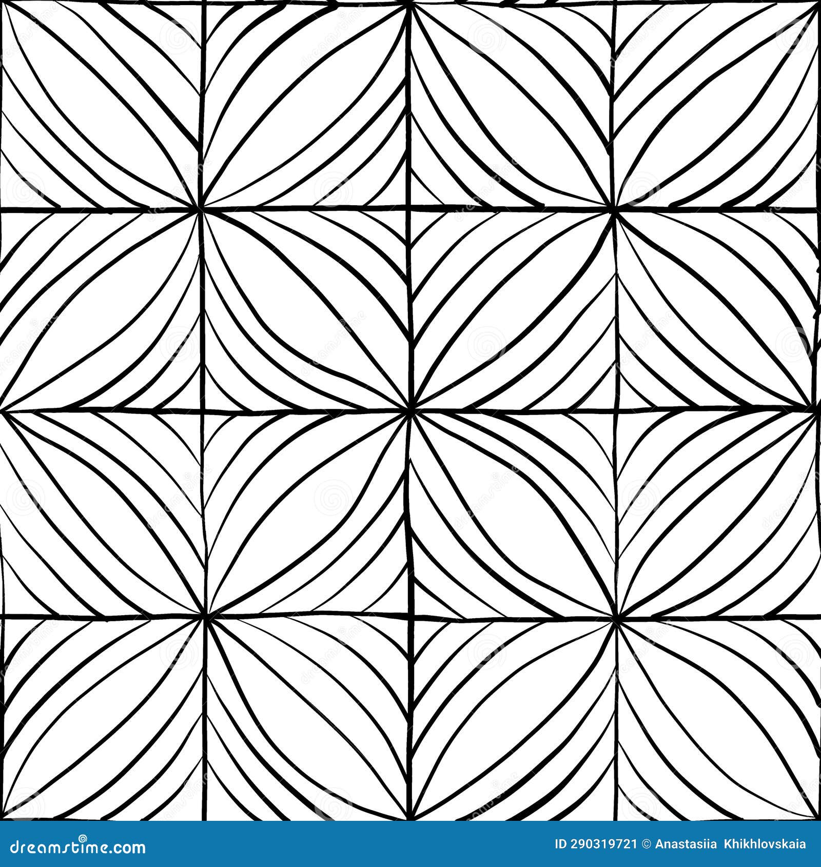 Endless Retro White and Black Line Pattern Stock Illustration ...