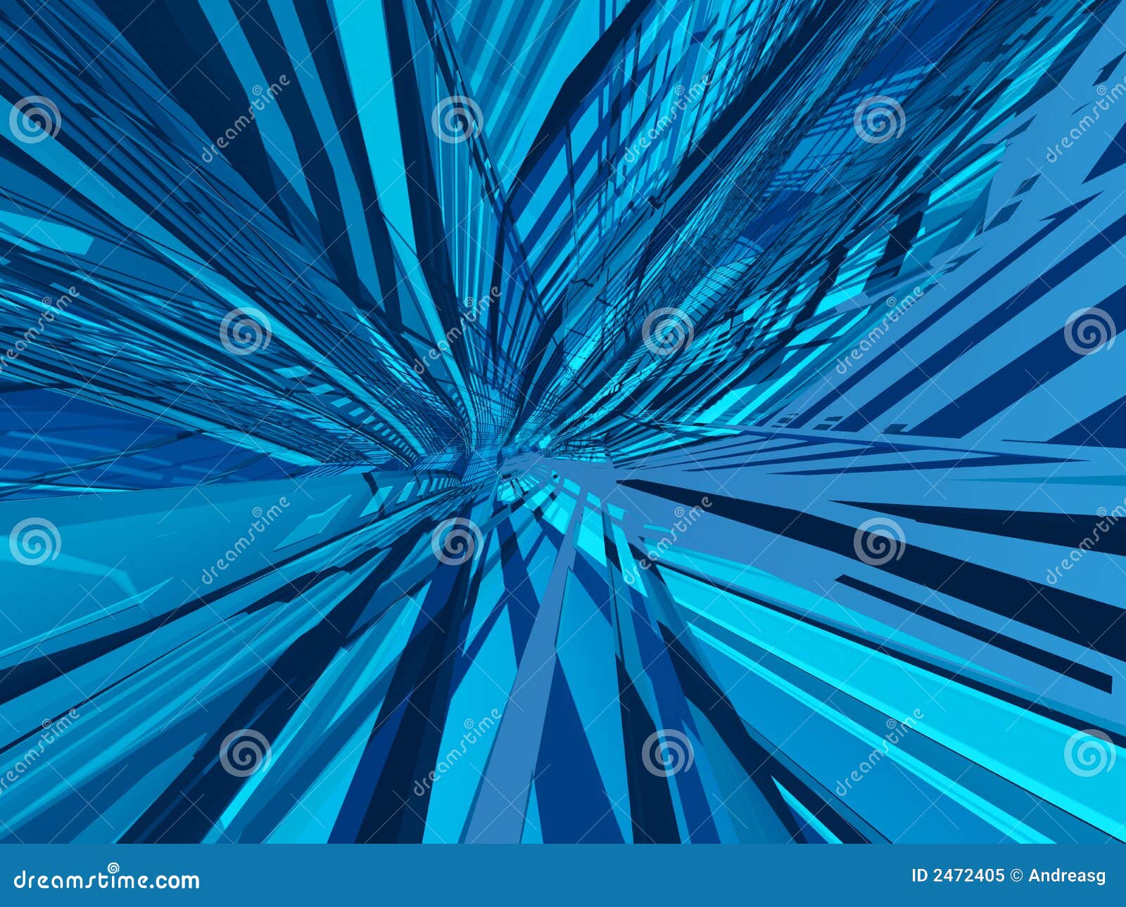 Endless Blue Deconstruction Stock Illustration - Illustration of ...