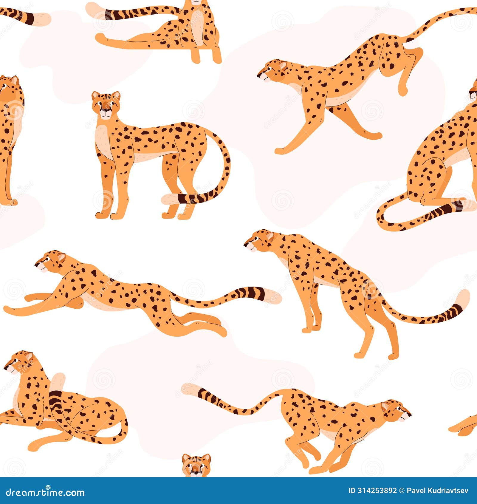Endless Cheetah Pattern for Textile and Wallpaper. Stock Vector ...