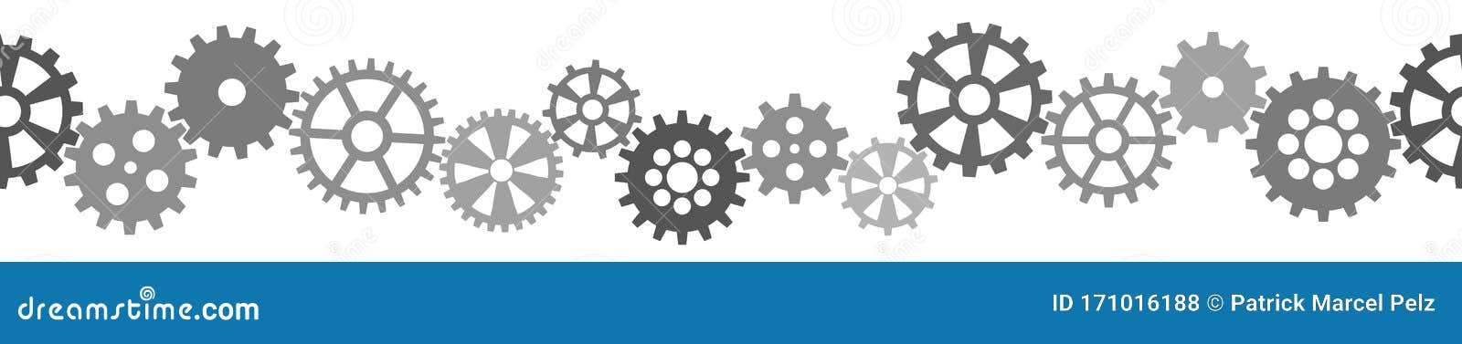 Endless Colored Team Work Gears Stock Vector - Illustration of endless ...