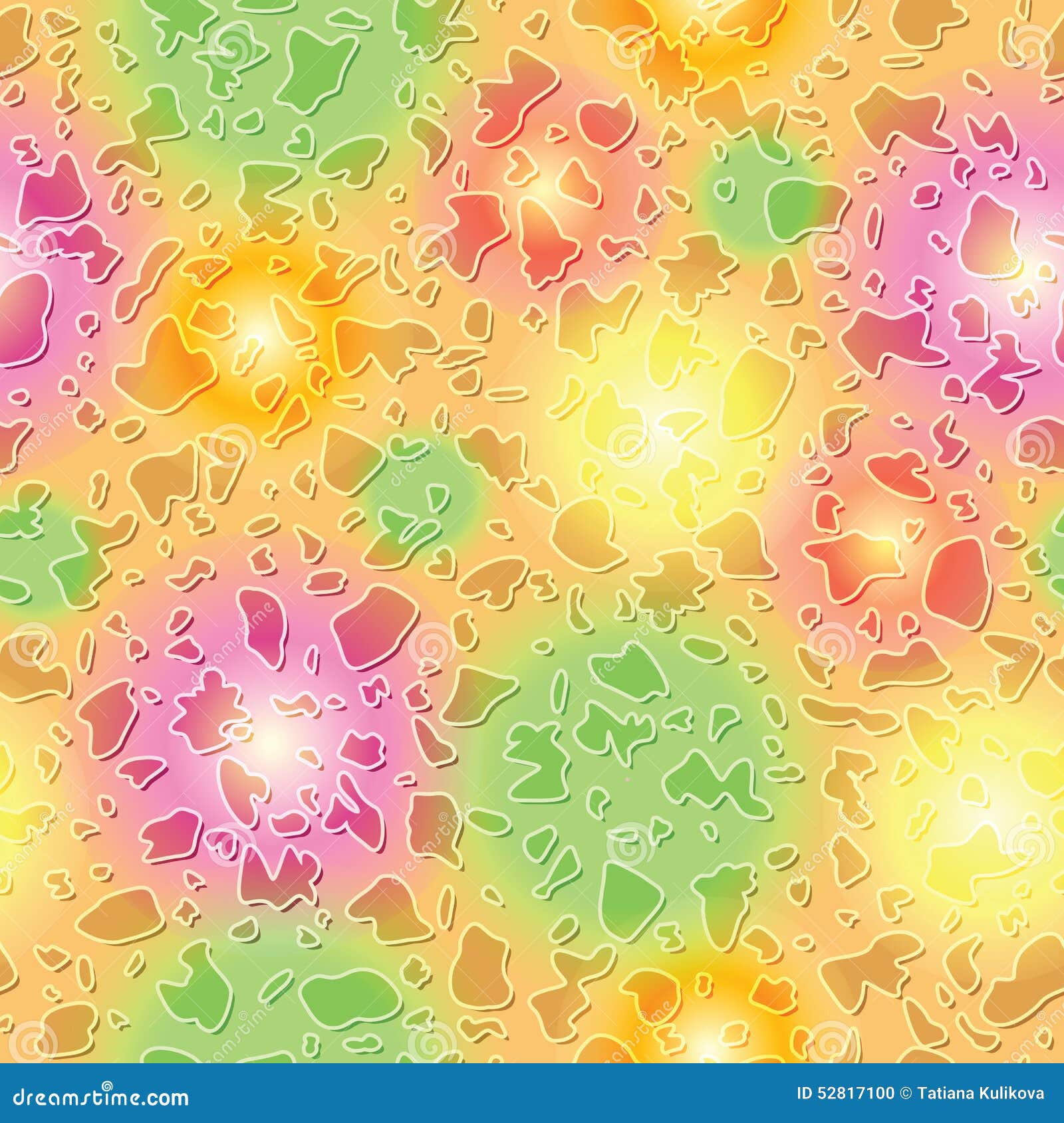 Endless Colorful Spots Pattern Stock Vector - Illustration of golden ...