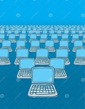 Endless computer network stock vector. Illustration of blue - 43400142