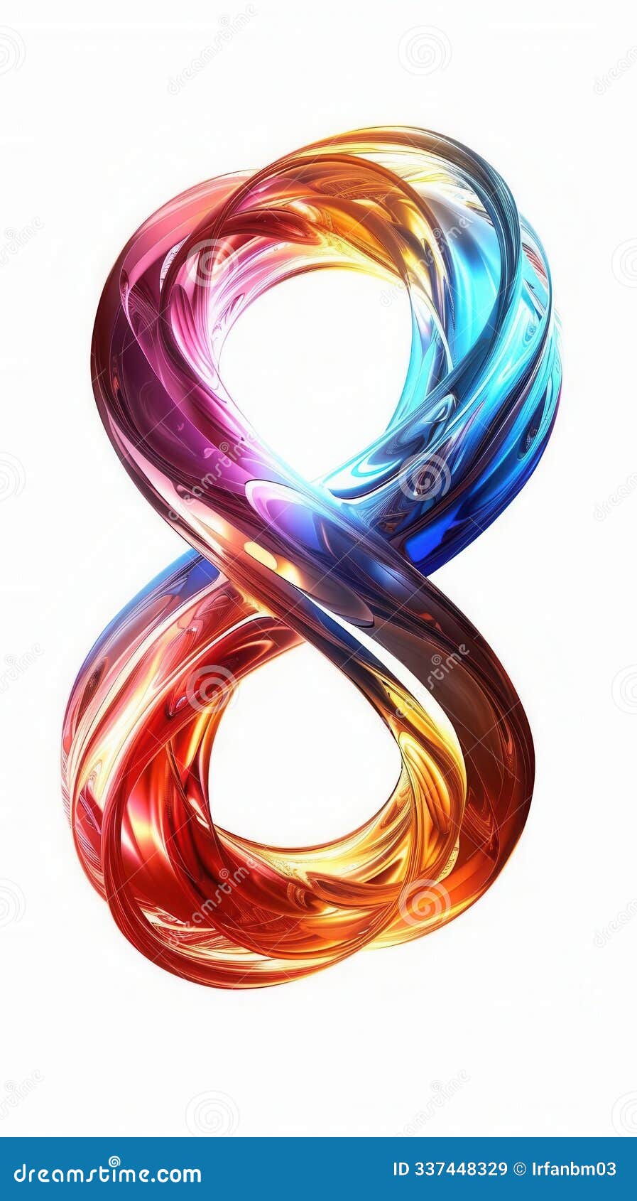 Endless Connection. Infinity Symbol with a Transparent Background ...