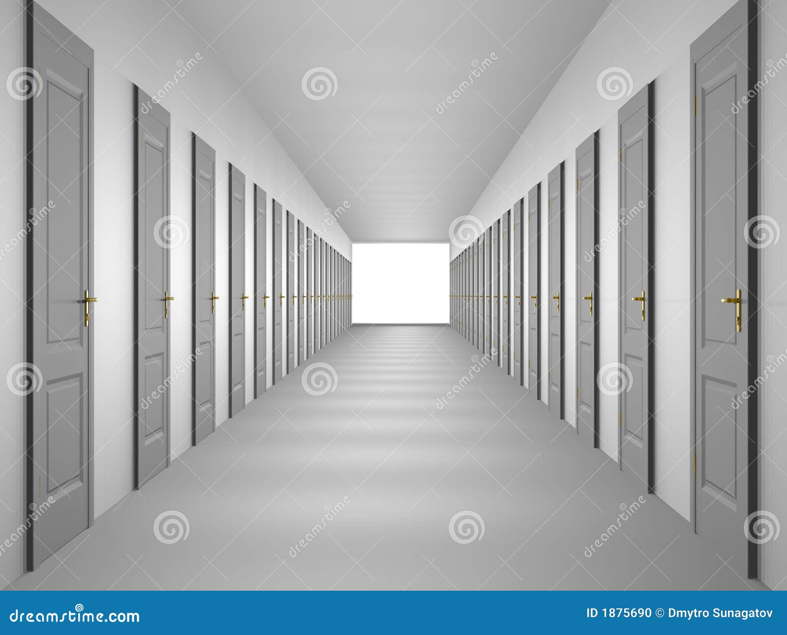 Endless corridor stock illustration. Illustration of structure - 1875690