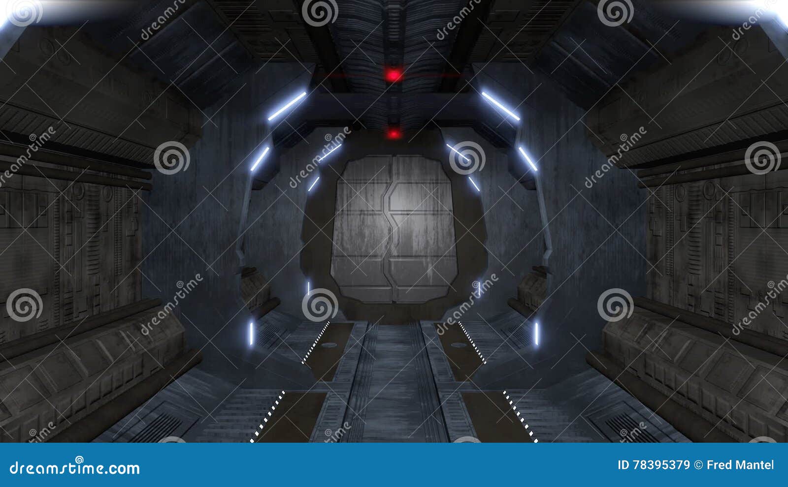 Endless Corridor with Sci-fi Interior Stock Video - Video of animation ...