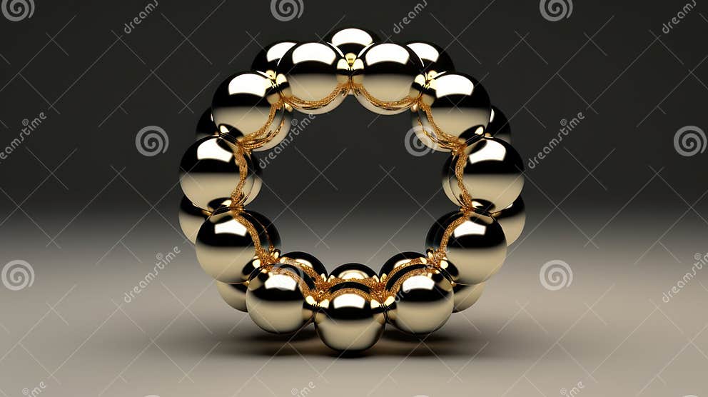 Endless 3D Rotating Shape: Abstract Infinite Ring Made of Spheres AI ...