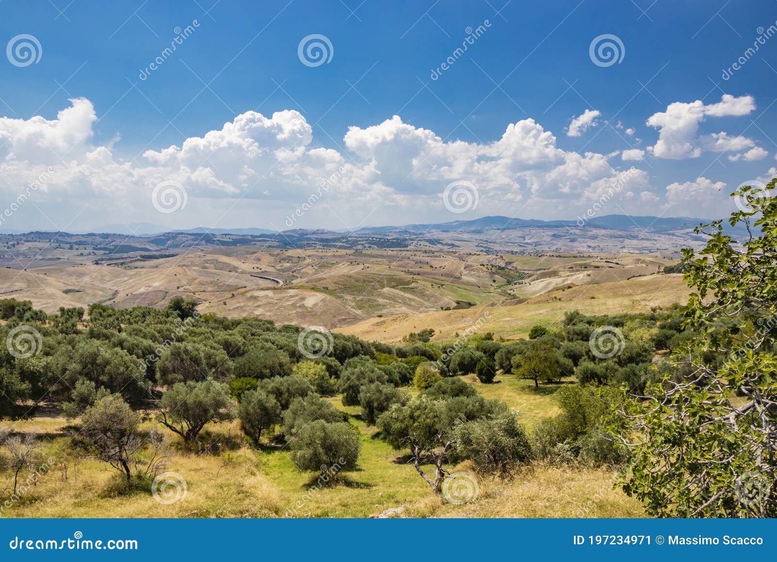 The Endless and Desolate Hills of Basilicata. Stock Image - Image of ...