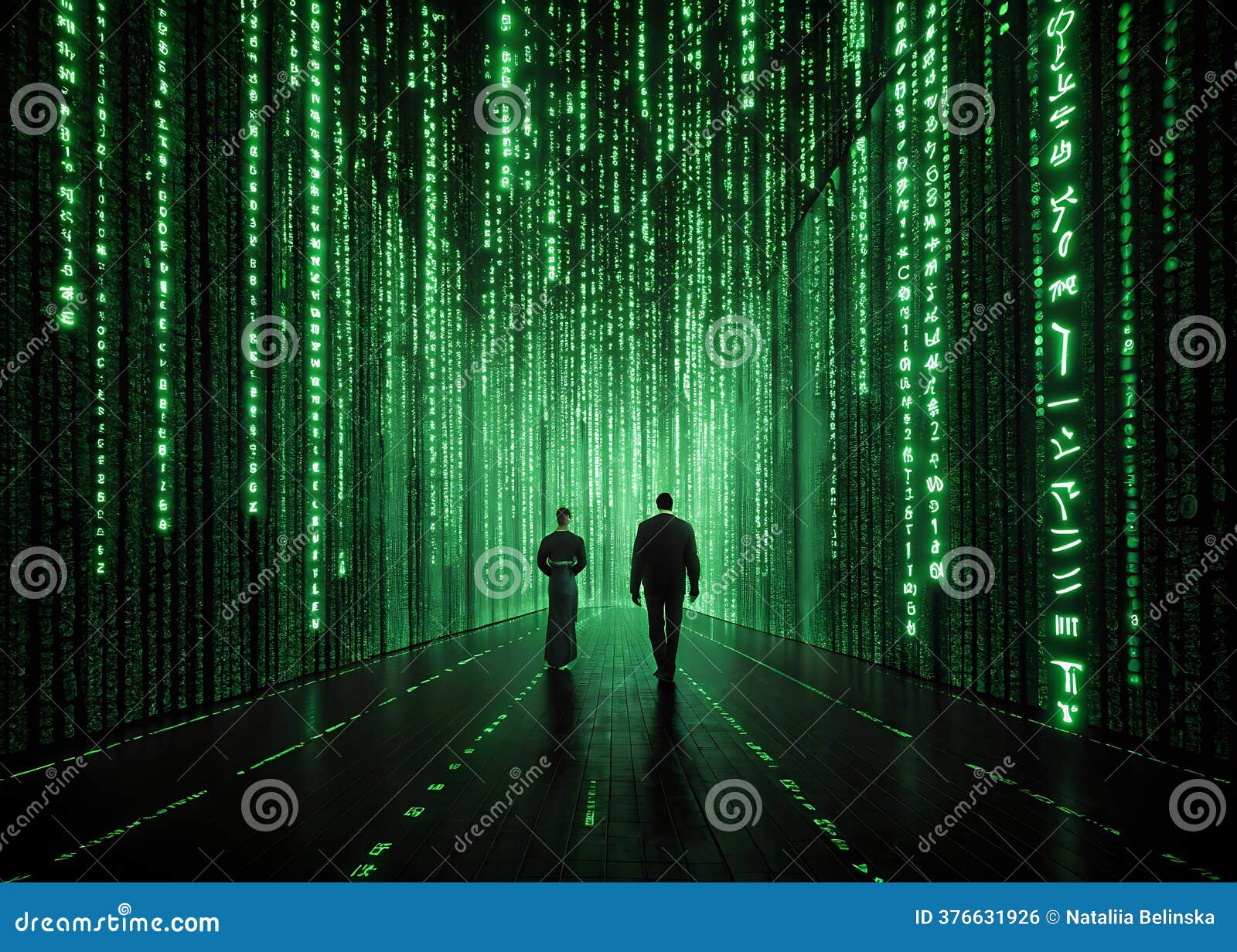 Web Matrix Darkness And Light Multicoloured Background Stock Photo ...
