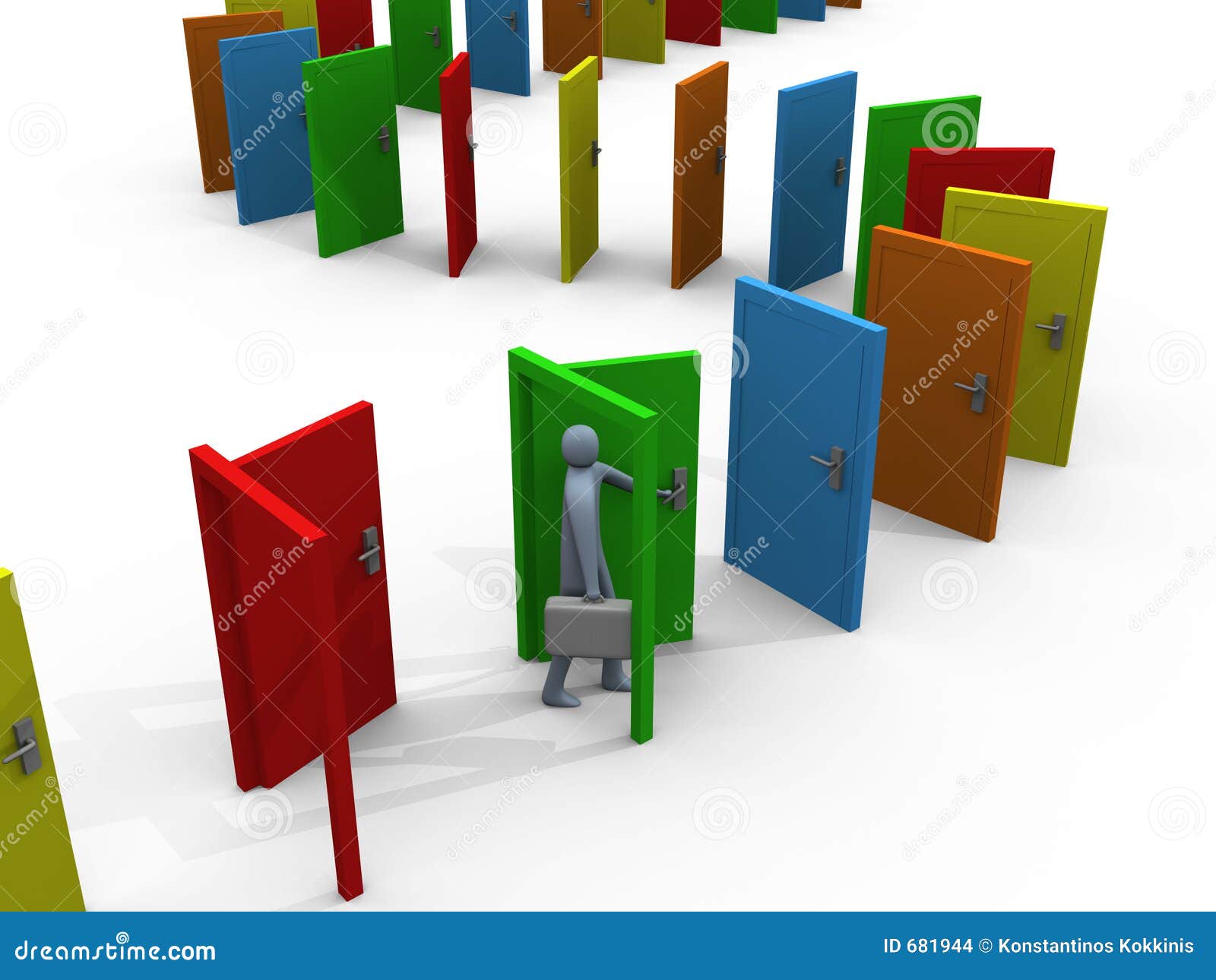 Endless Doors Royalty-Free Stock Photo | CartoonDealer.com #681957