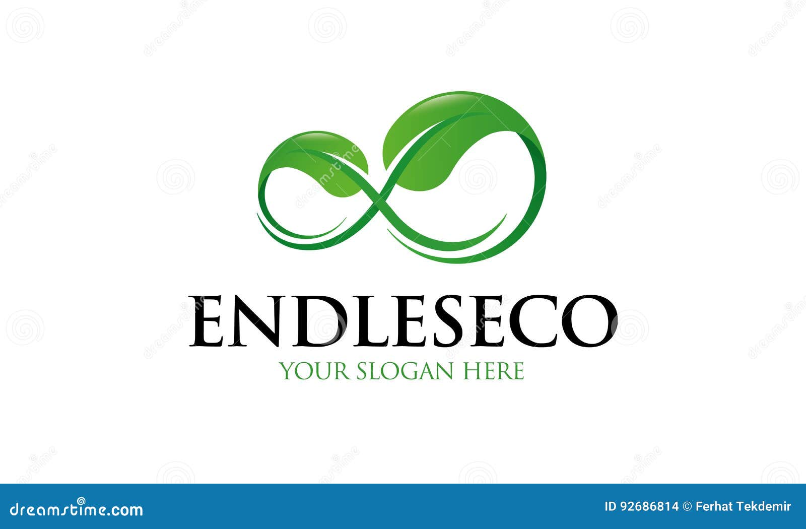 Endless Eco Logo stock vector. Illustration of nature - 92686814
