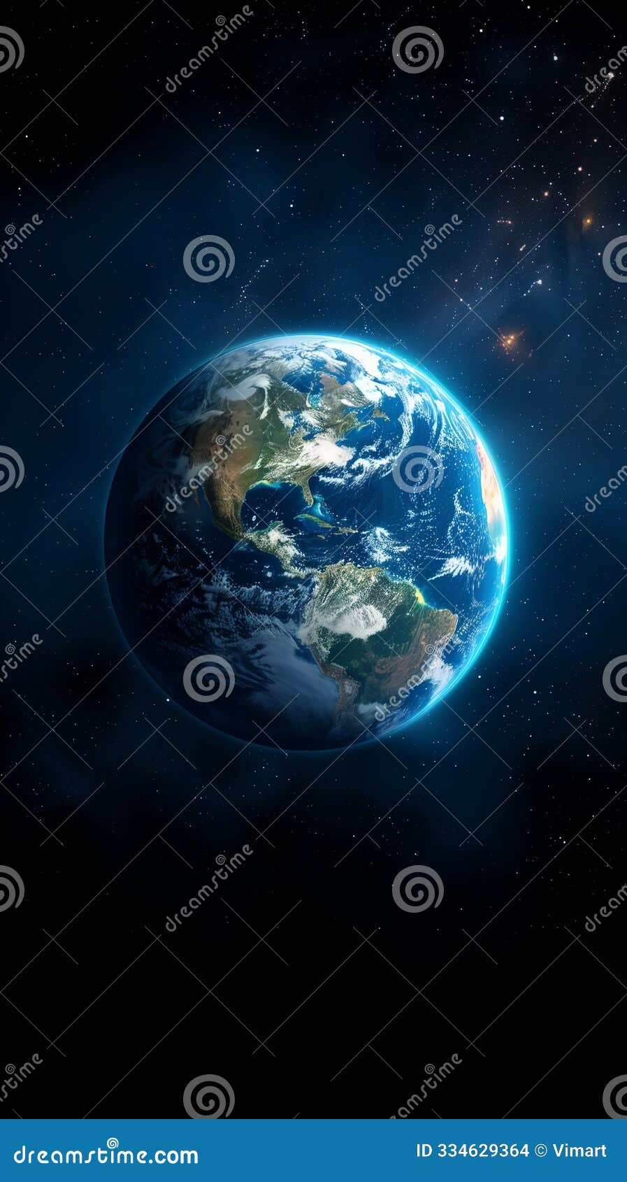 The Endless Expanse of the Cosmos. Earth Floating in Space Stock Photo ...