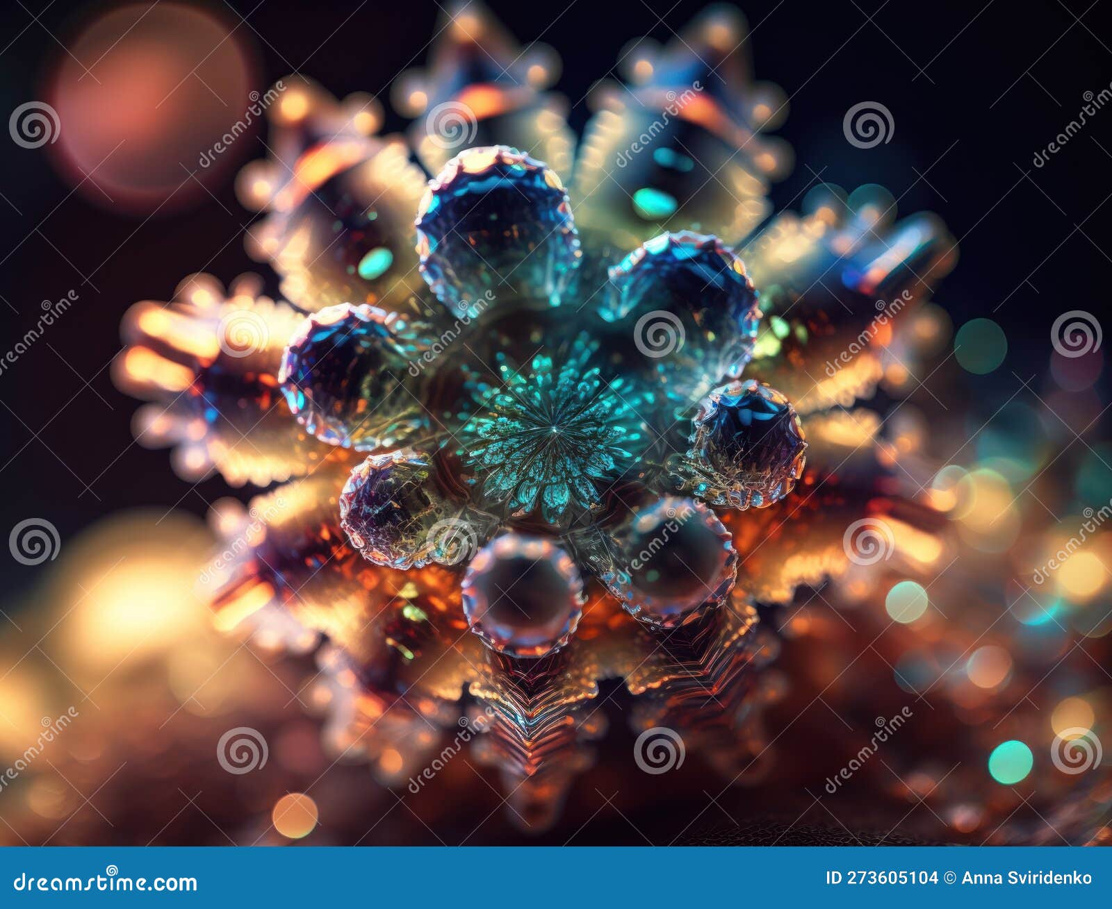 An Endless Fractals Made of Translucent Multicolored Crystals Natural ...