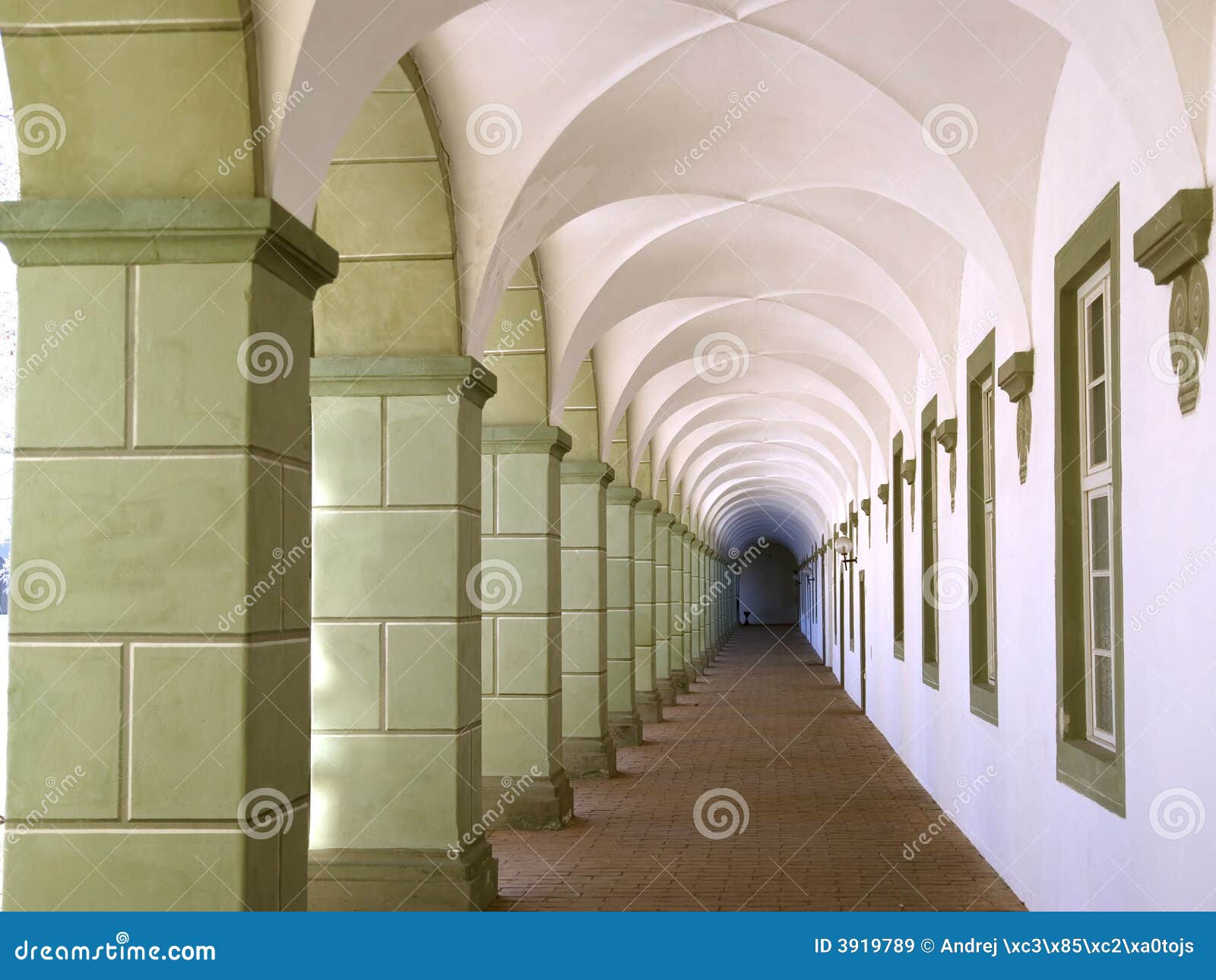 Endless hall stock image. Image of abbey, indoors, europe - 3919789