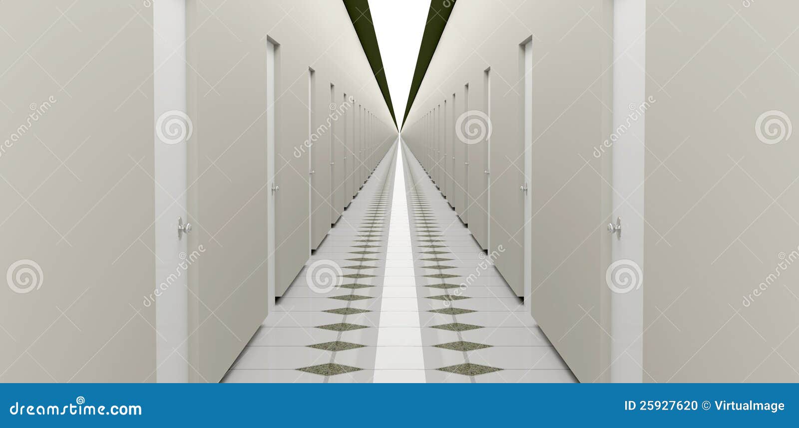 Endless hallway stock illustration. Illustration of reflection - 25927620