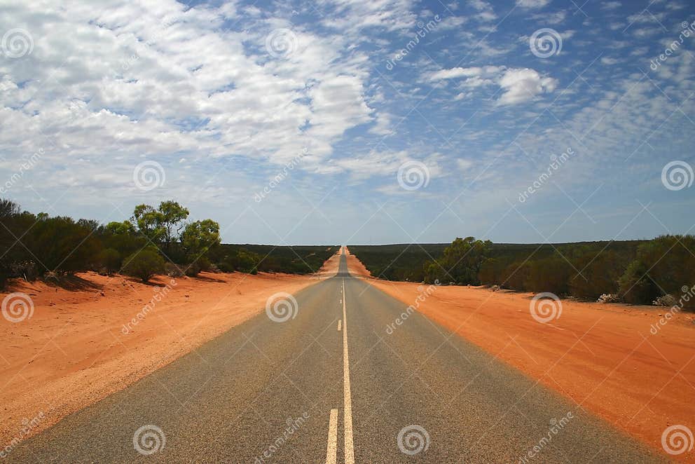 Endless Highway in Outback. Stock Photo - Image of landscape, panoramic ...
