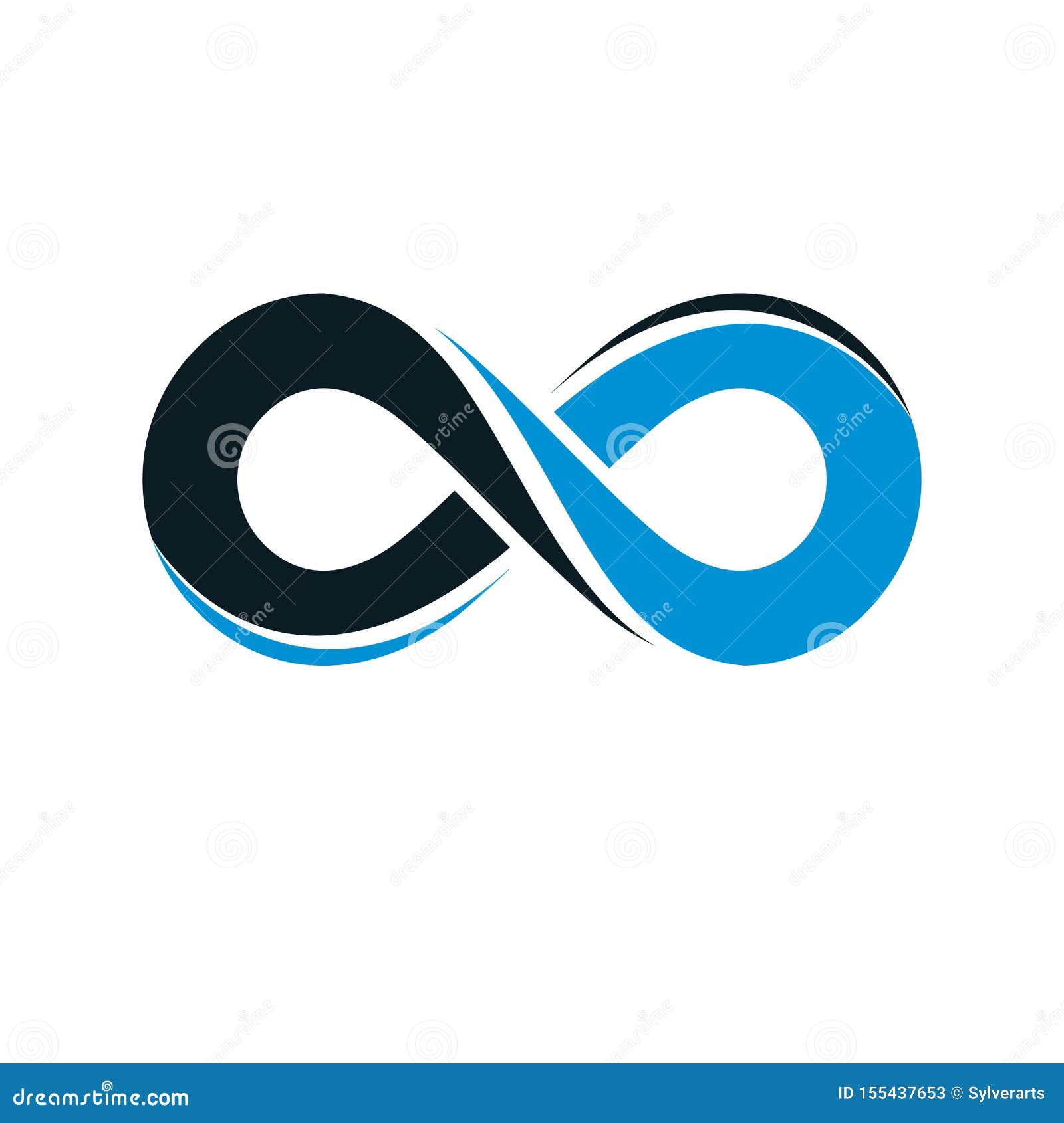 Endless Infinity Loop Vector Symbol. Stock Vector - Illustration of ...