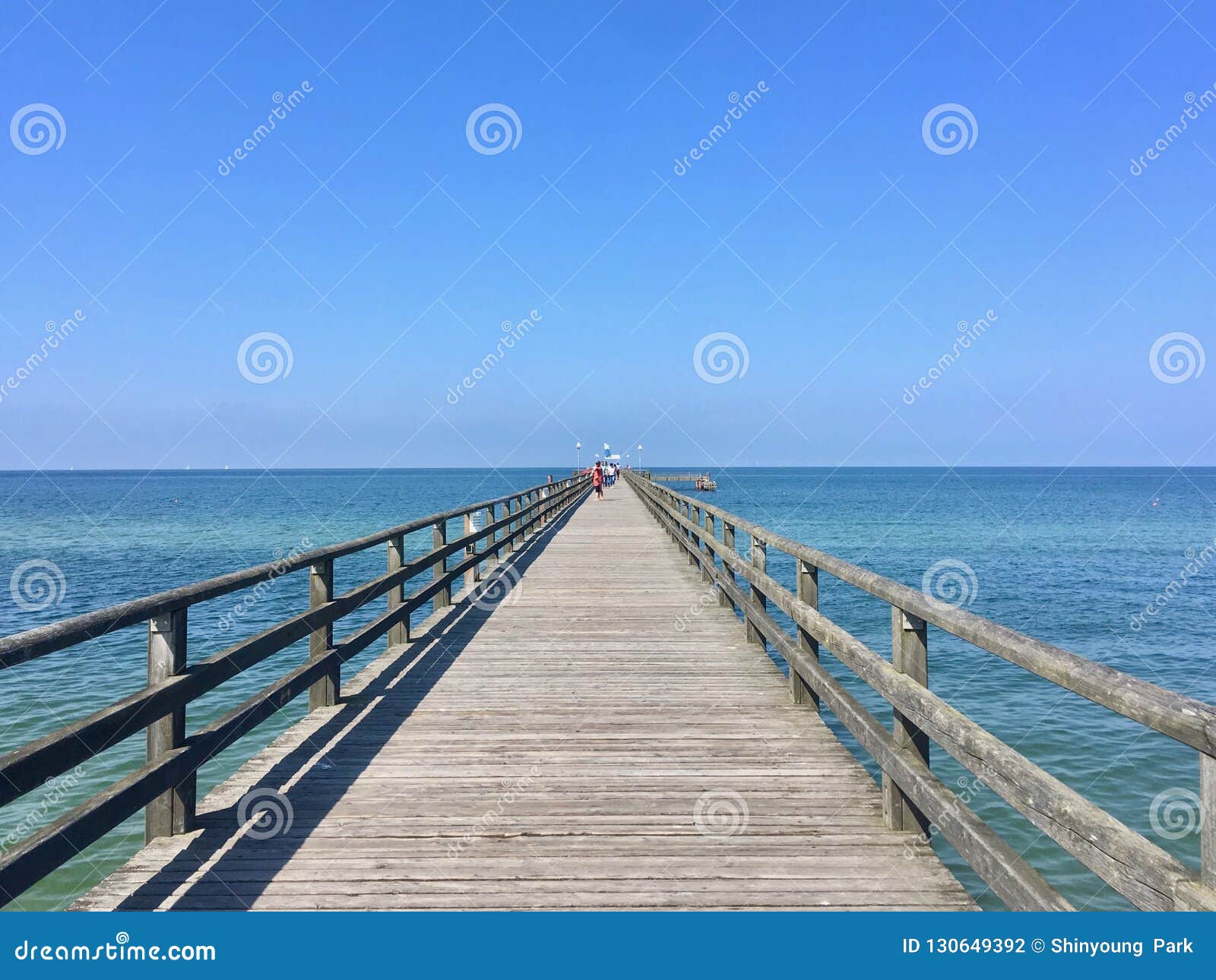 An Endless Jetty into the Sea Zingst, Germany Stock Photo - Image of ...