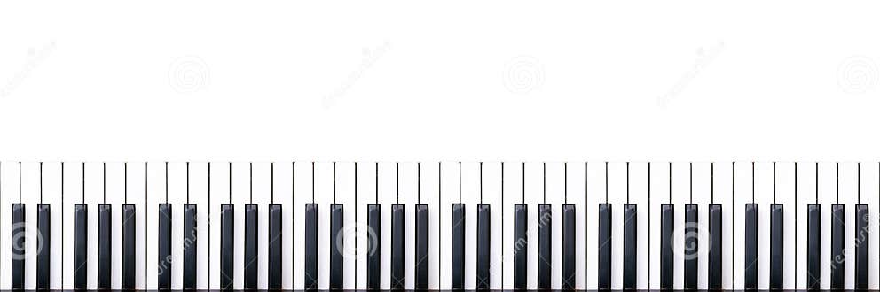 Seamless Loopable Piano Keys Pattern Isolated on White Stock ...
