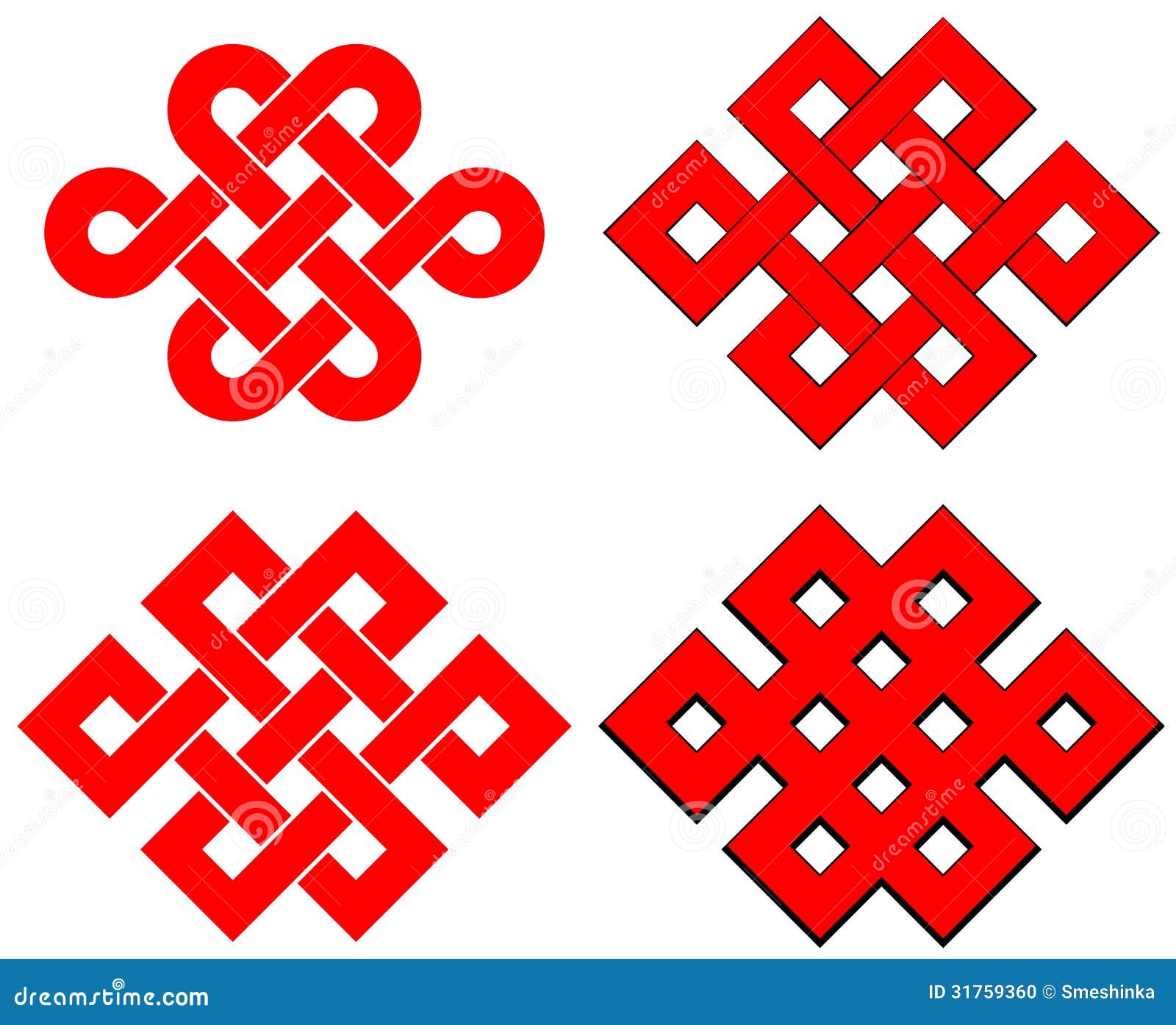 Endless knot isolated stock illustration. Illustration of favorable ...
