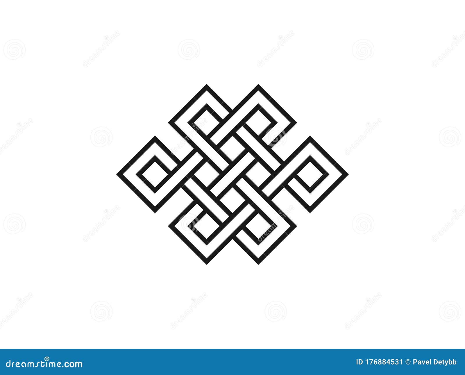 Endless Knot, Symbolism Icon. Vector Illustration, Flat Design Stock ... Endless Knot, Symbolism Icon. Vector Illustration, Flat Design Stock ...
