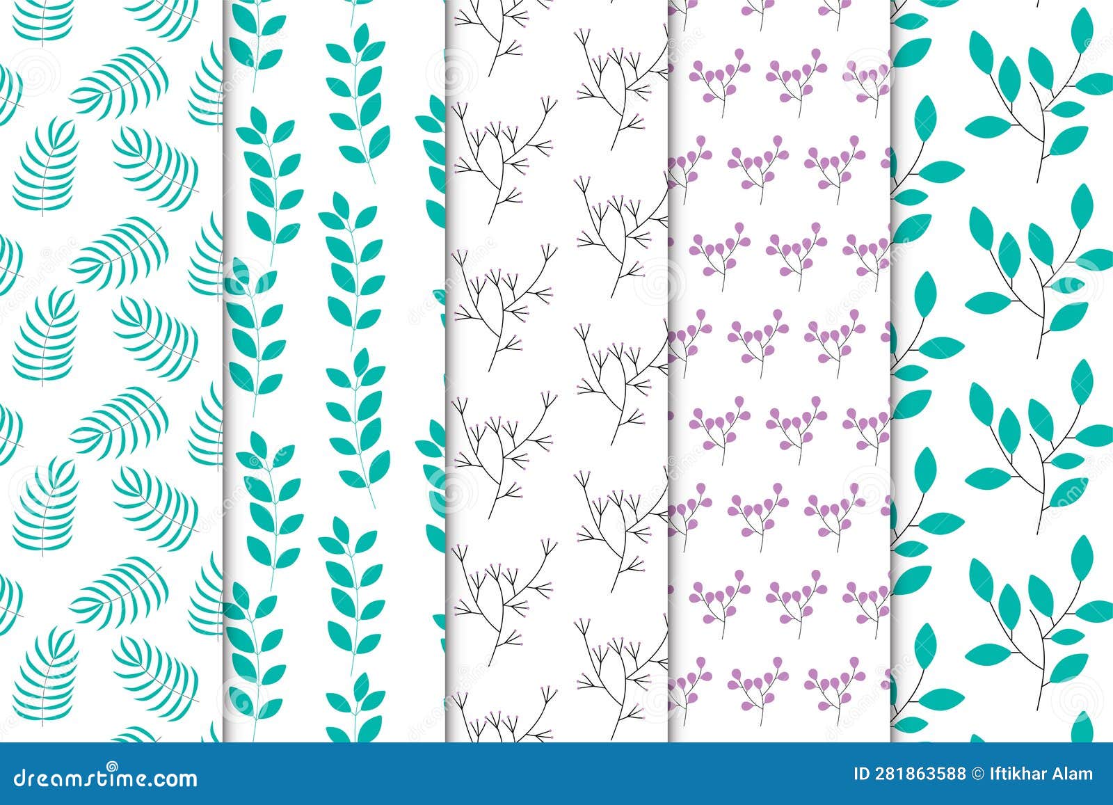 Endless Leaf Pattern Design for Book Covers, Wallpapers, and Wrapping ...