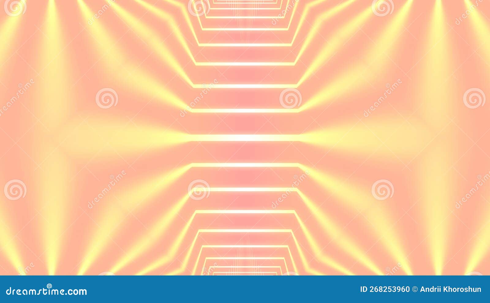 Endless Loop Animation of Bright Yellow Rays. Bright Background. 3d ...