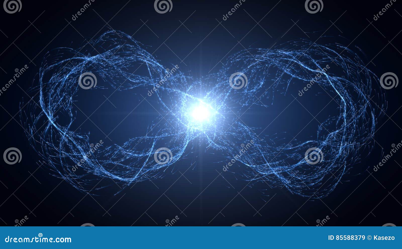 Endless Loop of Moving Energy Particles Stock Illustration ...