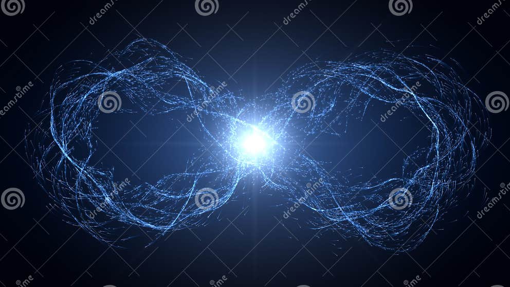 Endless Loop of Moving Energy Particles Stock Illustration ...