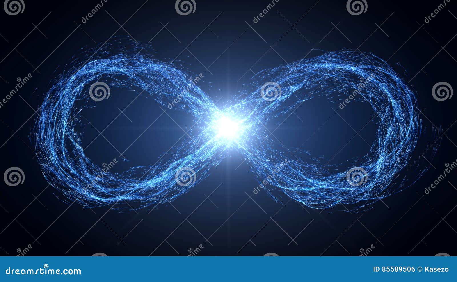 Endless Loop of Moving Energy Particles Stock Illustration ...
