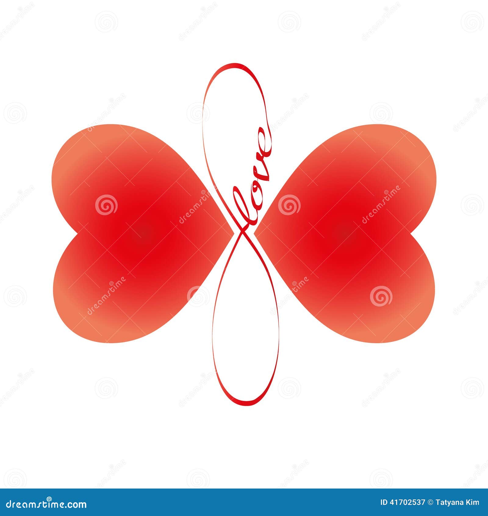 Endless love stock vector. Illustration of infinity, handmade - 41702537