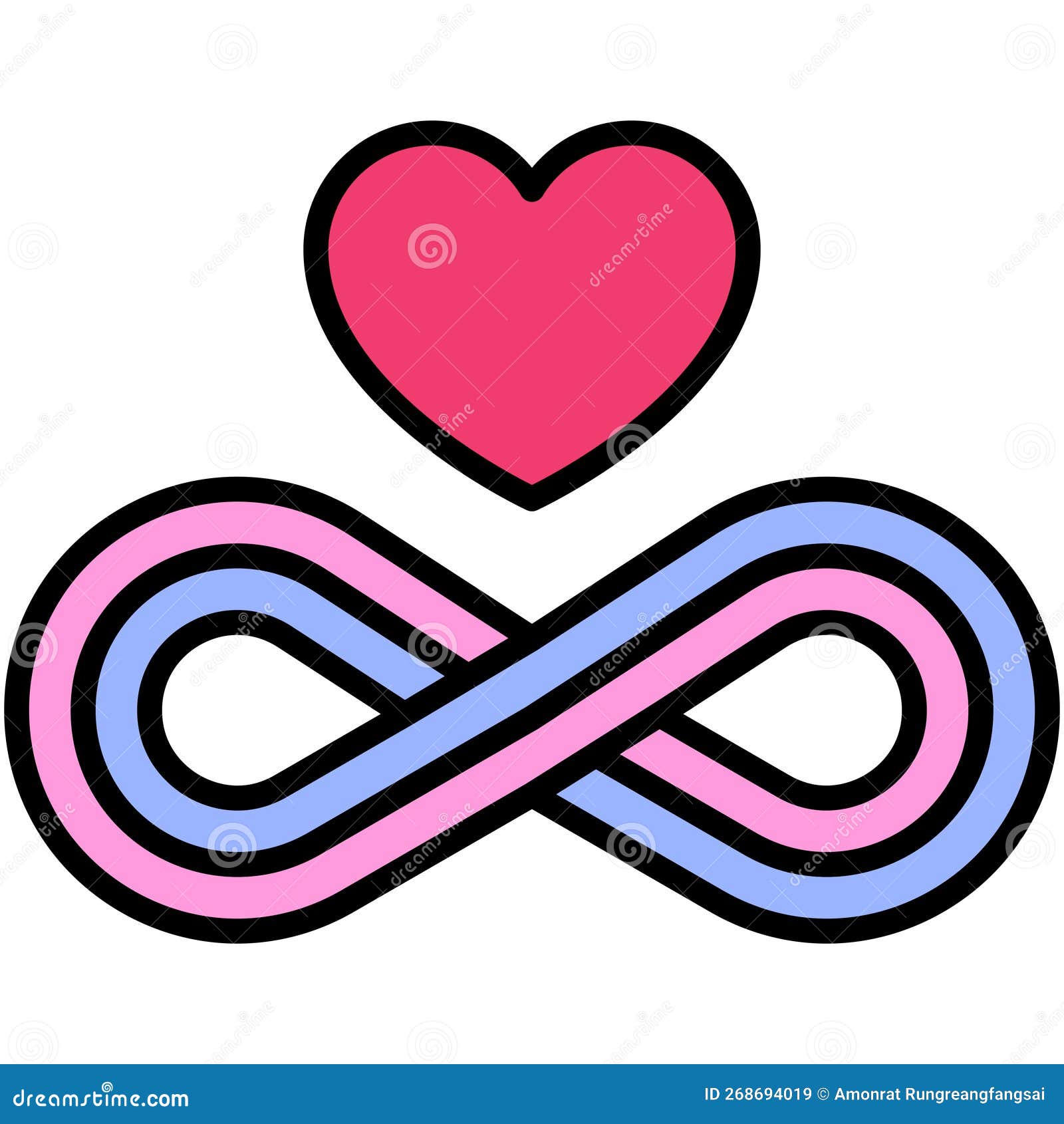 Endless Love Icon, Love and Heart Vector Stock Vector - Illustration of ...