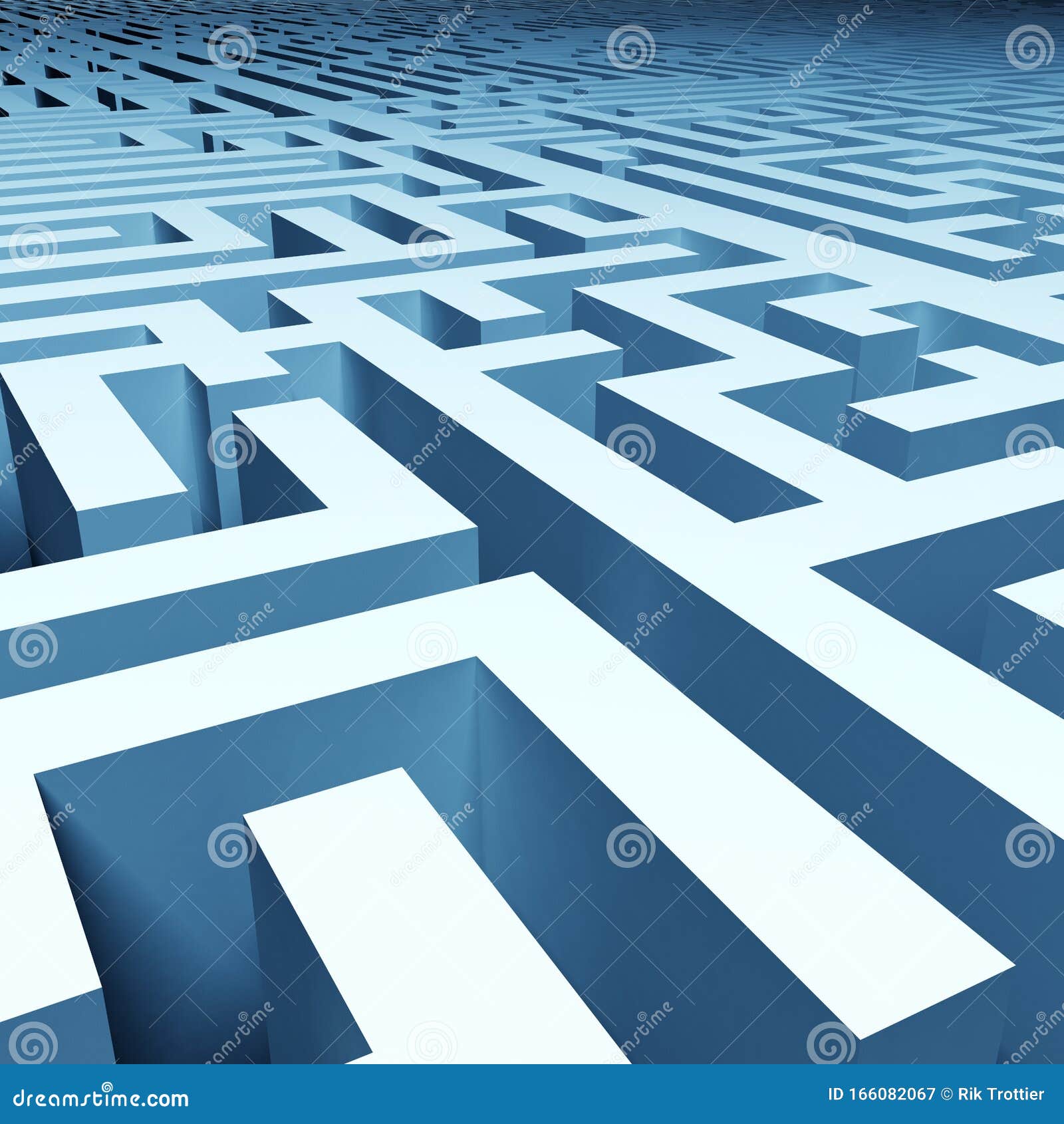 Endless Maze. Adventure, Exploration. Stock Illustration - Illustration ...