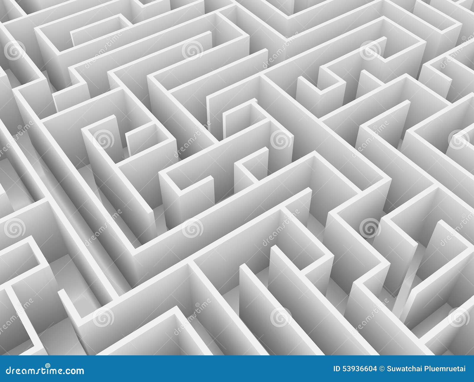 Endless Maze 3d Illustration Stock Illustration - Illustration of light ...