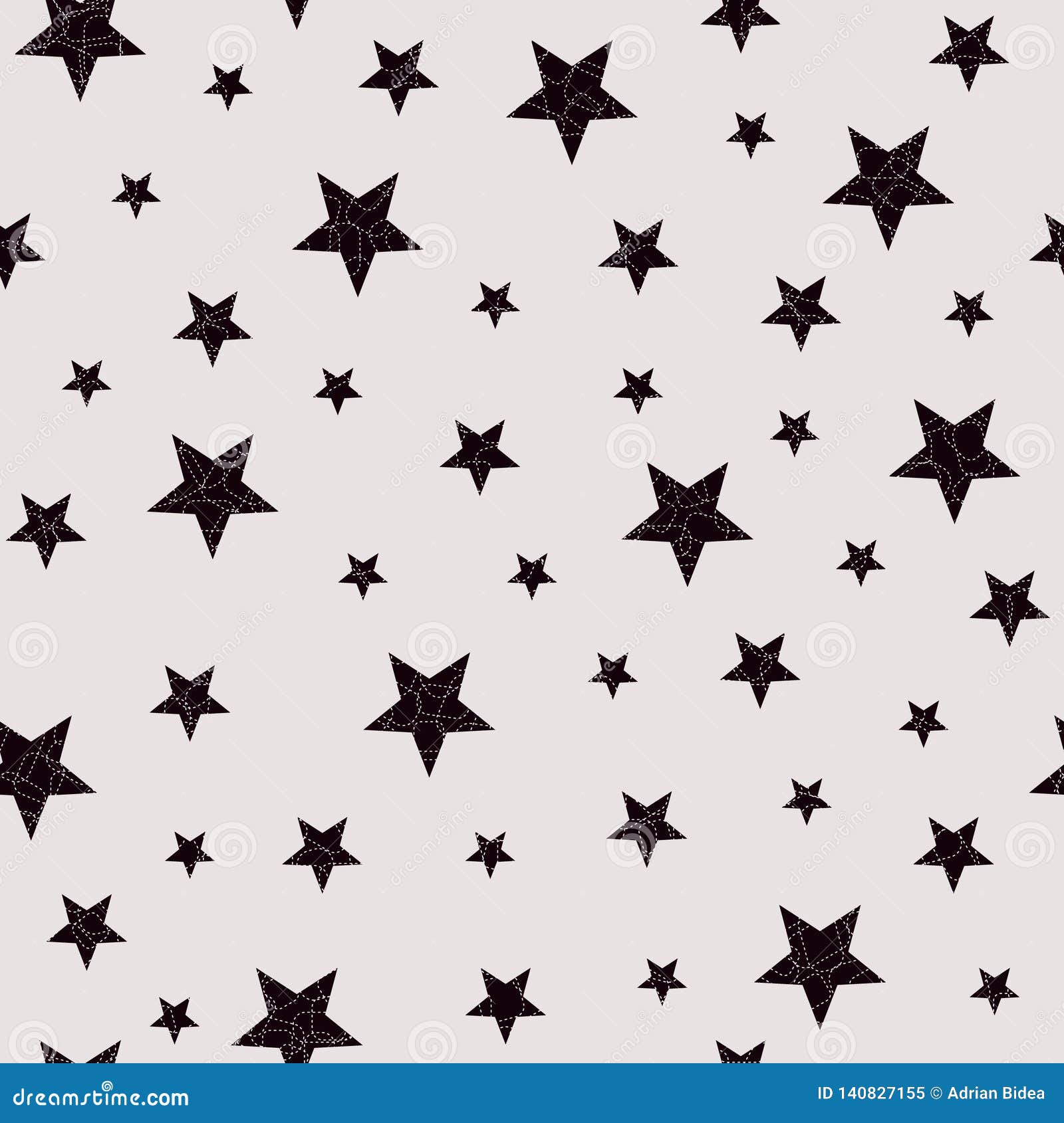 Five-pointed Stars Seamless Pattern. Stock Illustration - Illustration ...