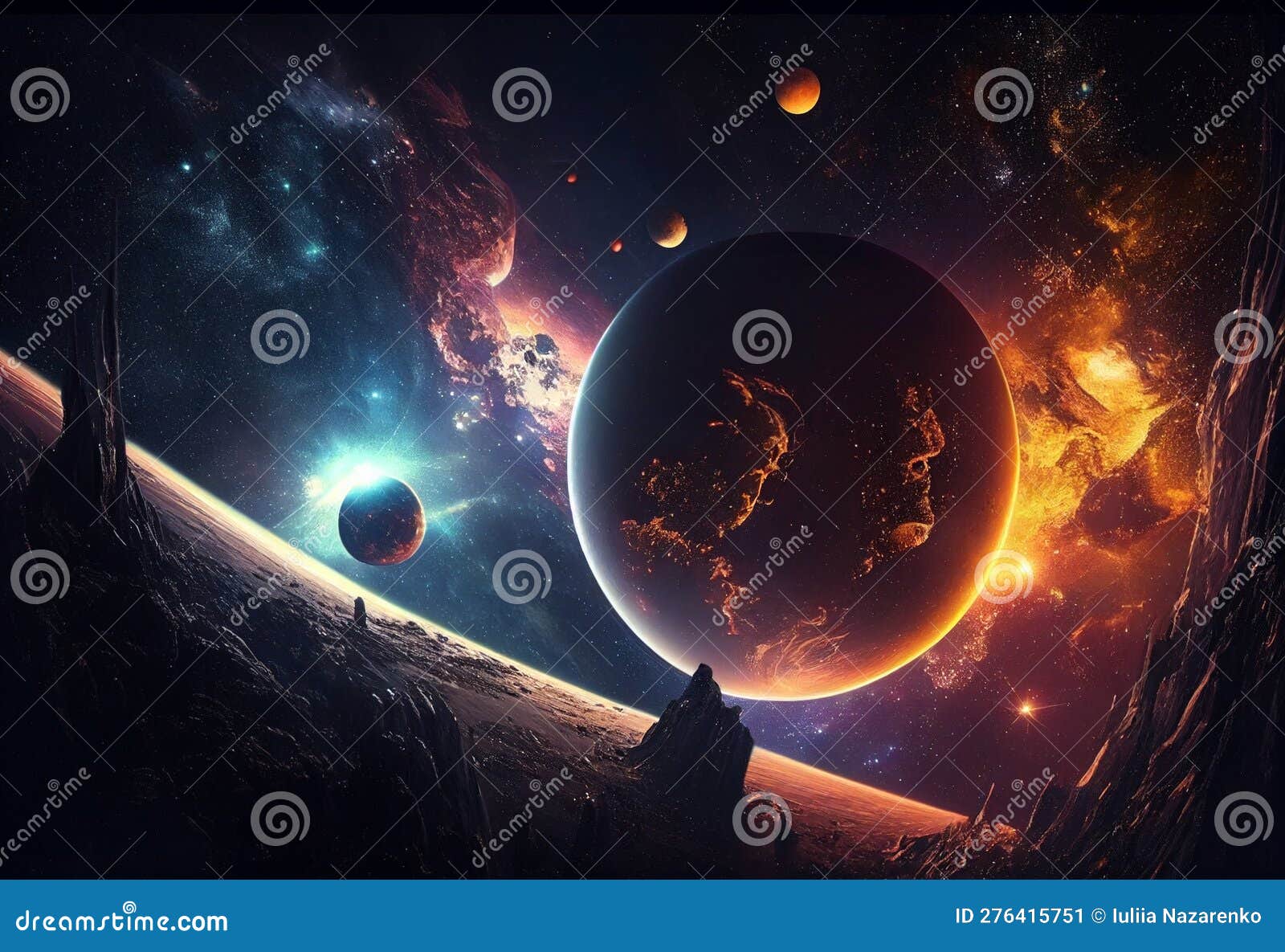 An Endless Number of Bright Stars and Planets Surrounded by Cosmic ...