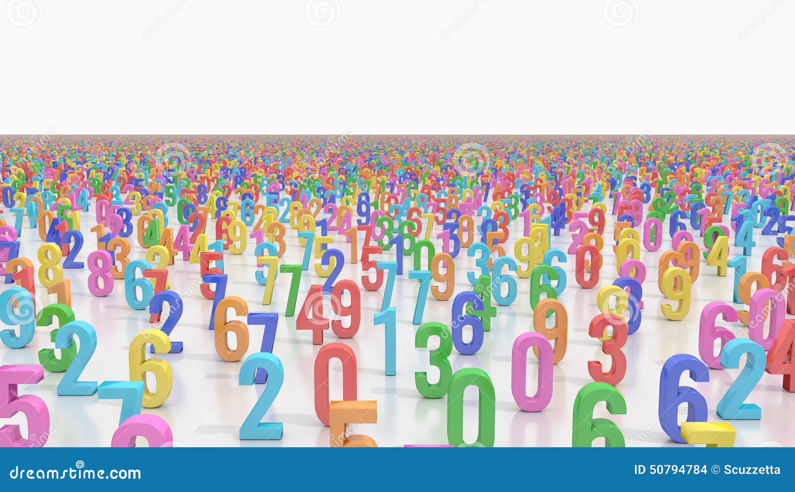 Endless numbers stock illustration. Illustration of color - 50794784