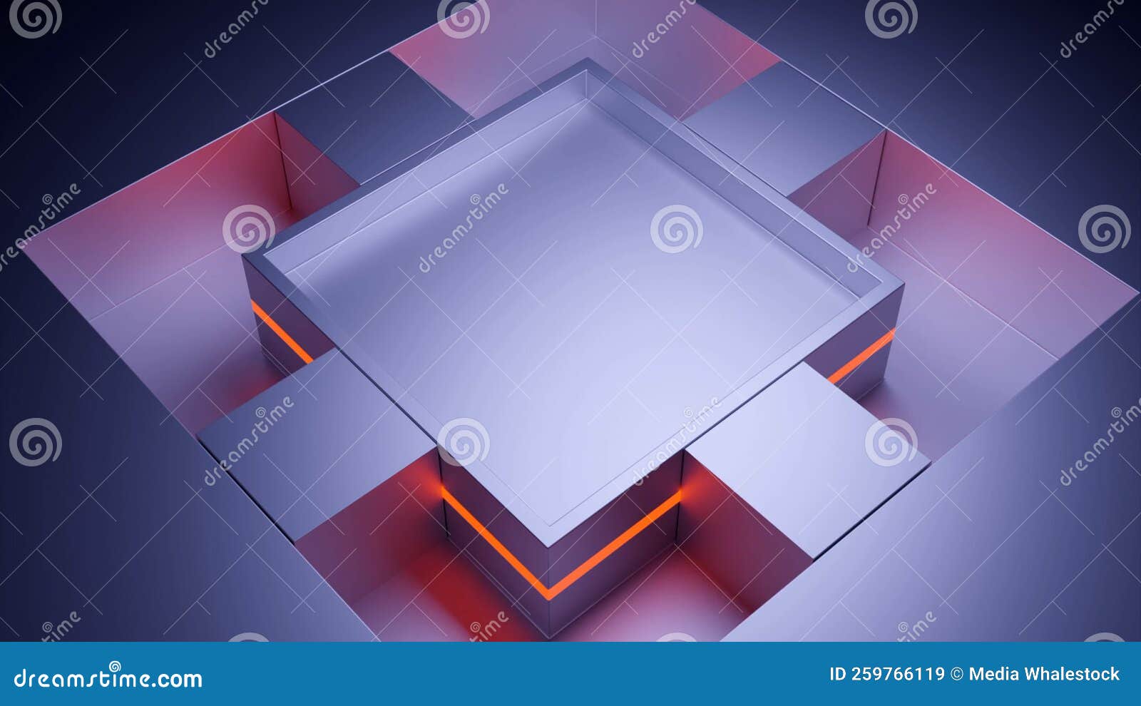 Endless Optical Illusion with Four Small Cubes Moving Rhythmically ...